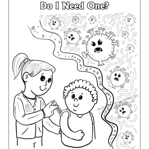 Vaccinations Coloring Book for Kids 8.5 x 11