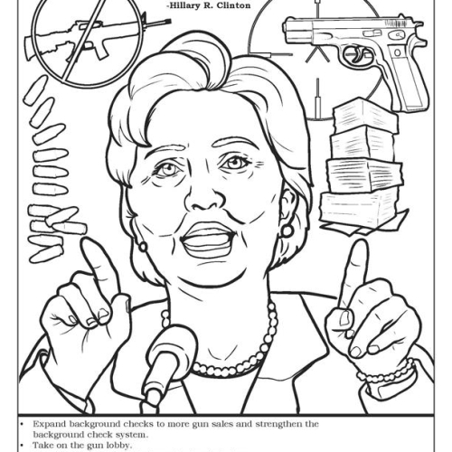Hillary Clinton Coloring Book Comic 8.5 x 11
