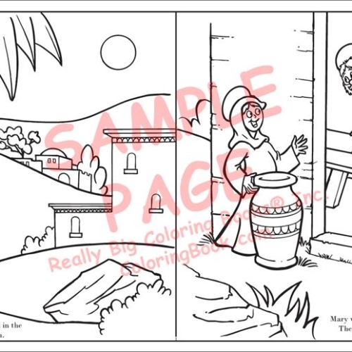 Real Story of Christmas Coloring Book 17 x 11