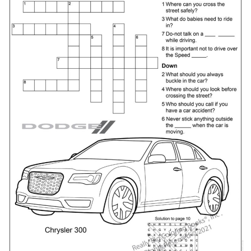 Chrysler Imprintable Coloring and Activity Book