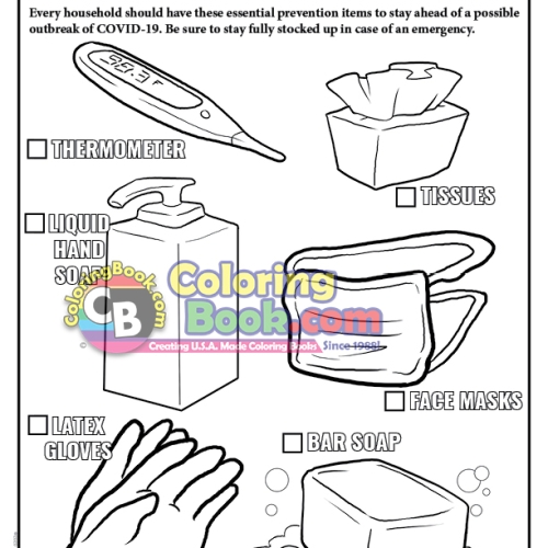 Coronavirus Imprintable Coloring and Activity Book