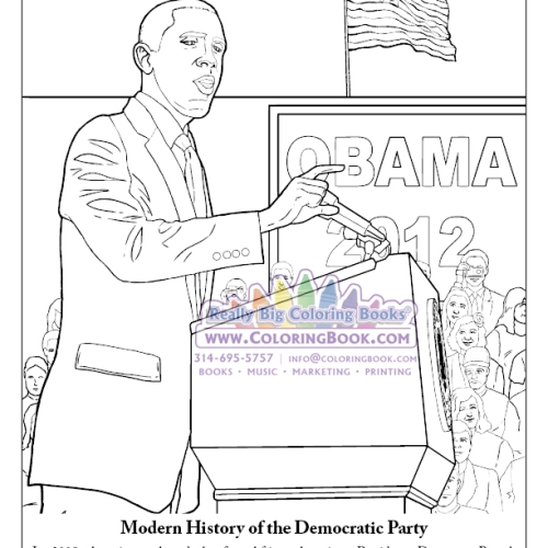 Democrat Imprintable Coloring and Activity Book