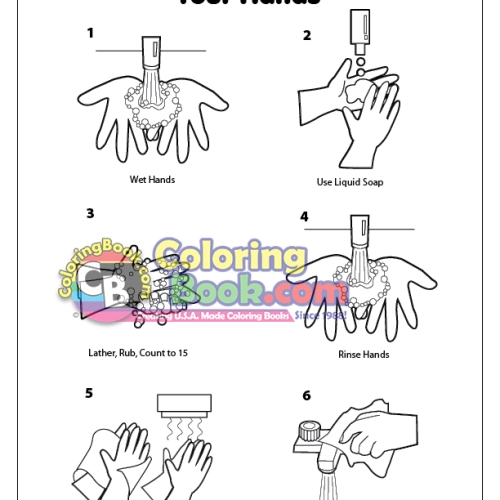 Hand Washing Imprintable Coloring and Activity Book