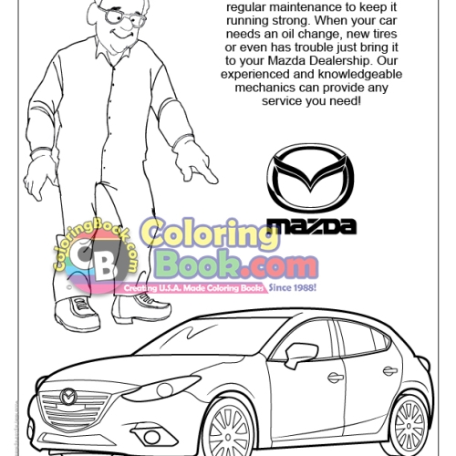 Mazda Imprintable Coloring and Activity Book