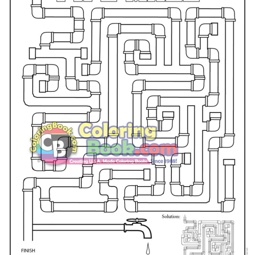 Plumbing Imprintable Coloring and Activity Book