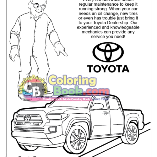 Toyota Imprintable Coloring and Activity Book