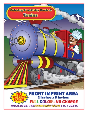 Trains Imprintable Coloring and Activity Book