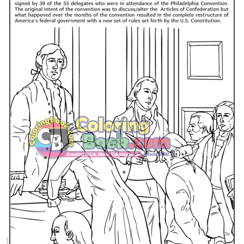 United States Constitution Imprintable Coloring and Activity Book