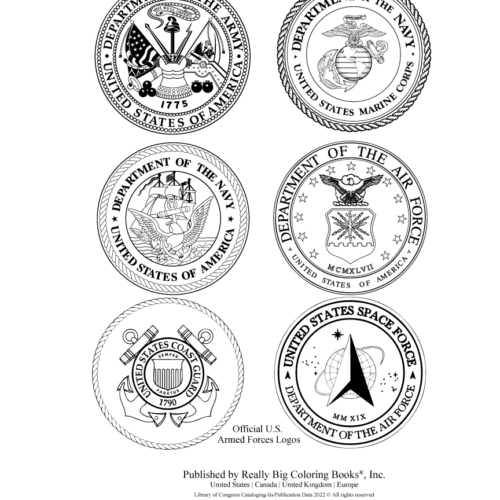 United States Armed Forces Coloring Book